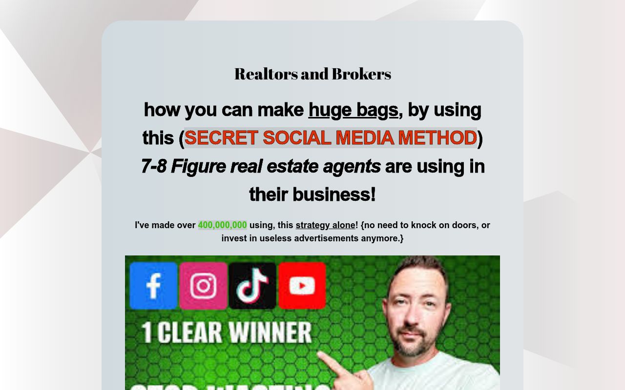 SECRET SOCIAL MEDIA METHOD